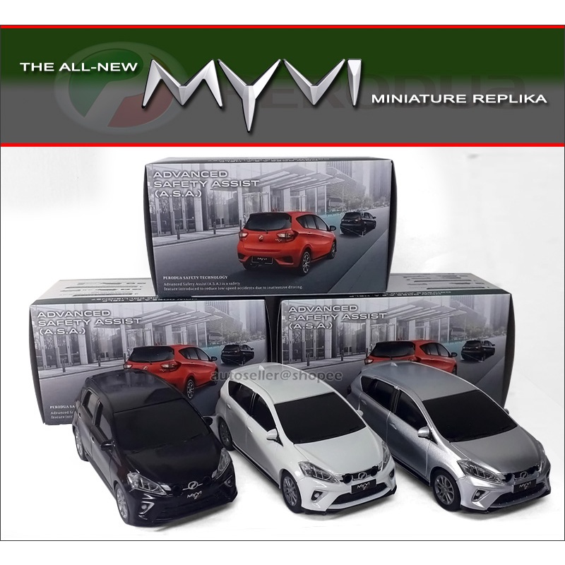 PERODUA 2018 MYVI G3 MINIATURE REPLICA TOY CAR | Shopee Singapore