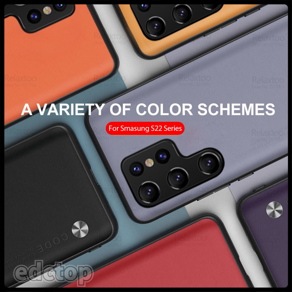 Samsung Galaxy S22 Ultra Case Plain Skin Leather Cover Sumsung S22 Plus ...