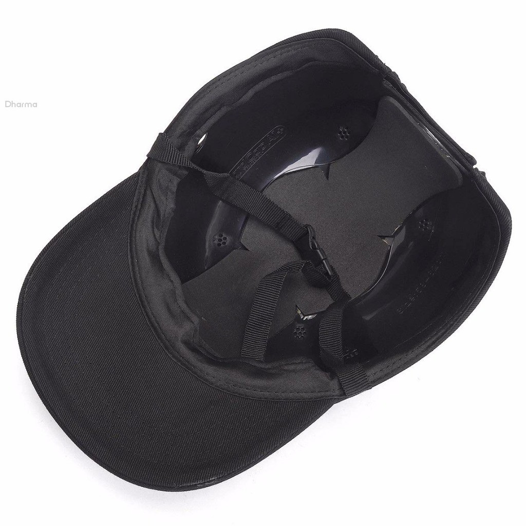 Dharma New Black Baseball Bump Caps Lightweight Safety Hard Hat Head ...