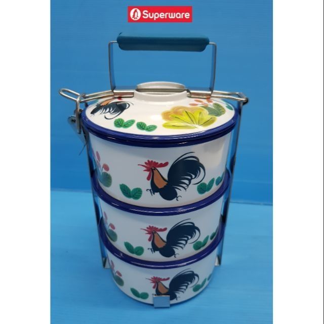 Superware 3-Layer Round Lunch Box Cook Chicken Pattern 865 9 Baht ...