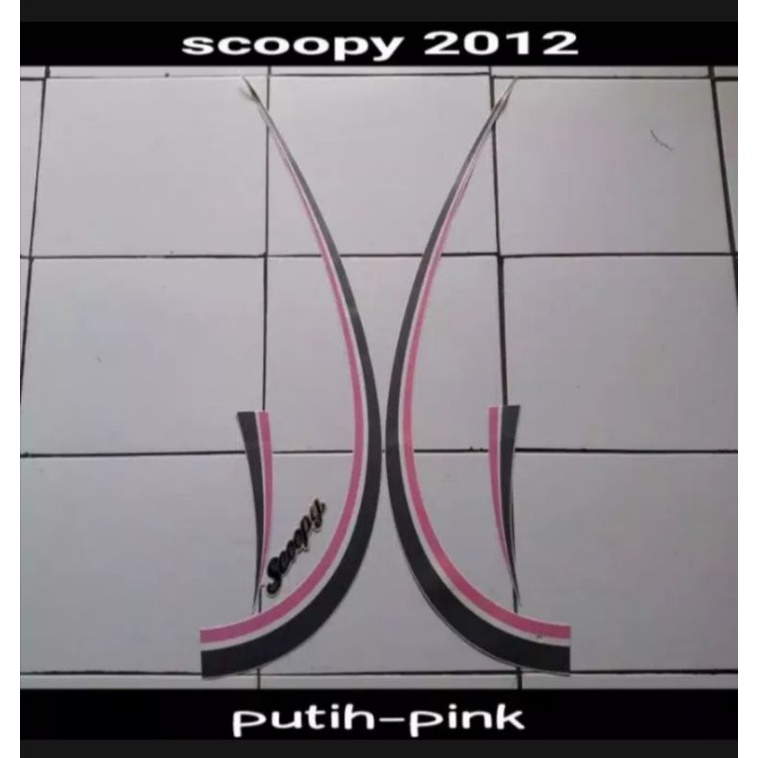 PUTIH Sticker STRIPING FULL SET LIS BODY HONDA Motorcycle 2012 2013 ...