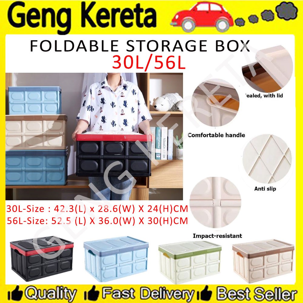 GK Foldable Storage Box Home Collapsible Box Stackable Toys Container ...