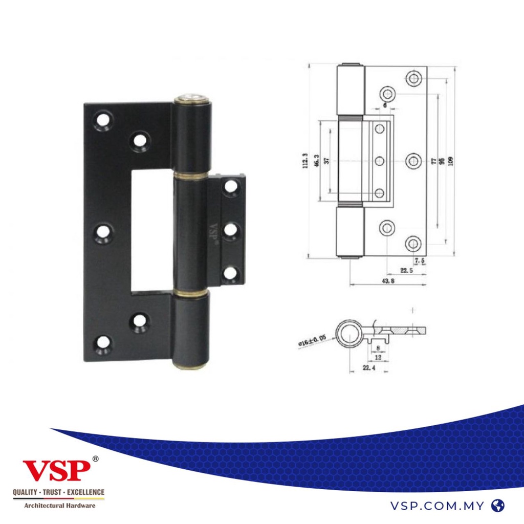 400VS-VSP-81SH Heavy Duty Side Hinge(Exposed) | Shopee Singapore