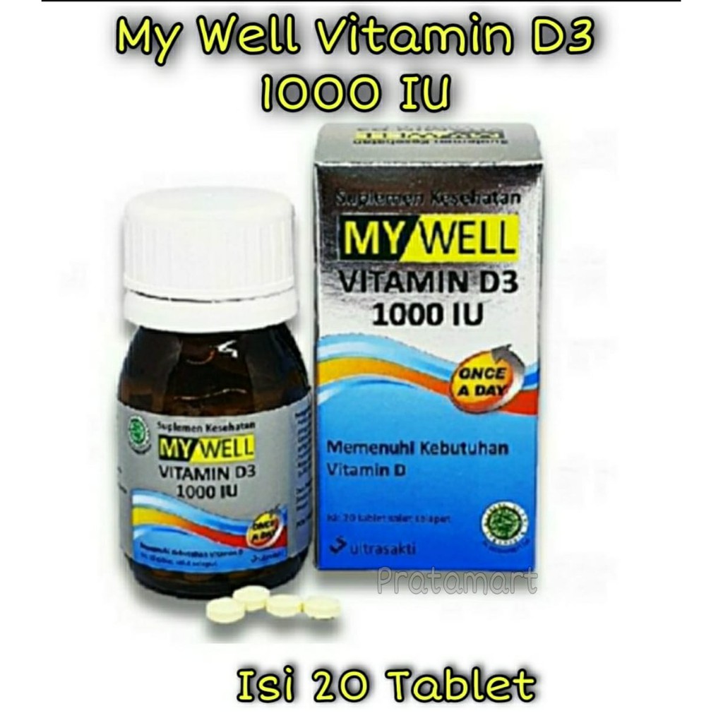 My WELL VITAMIN D3 1000 UI CONTAINS 20 TABLETS | Shopee Singapore