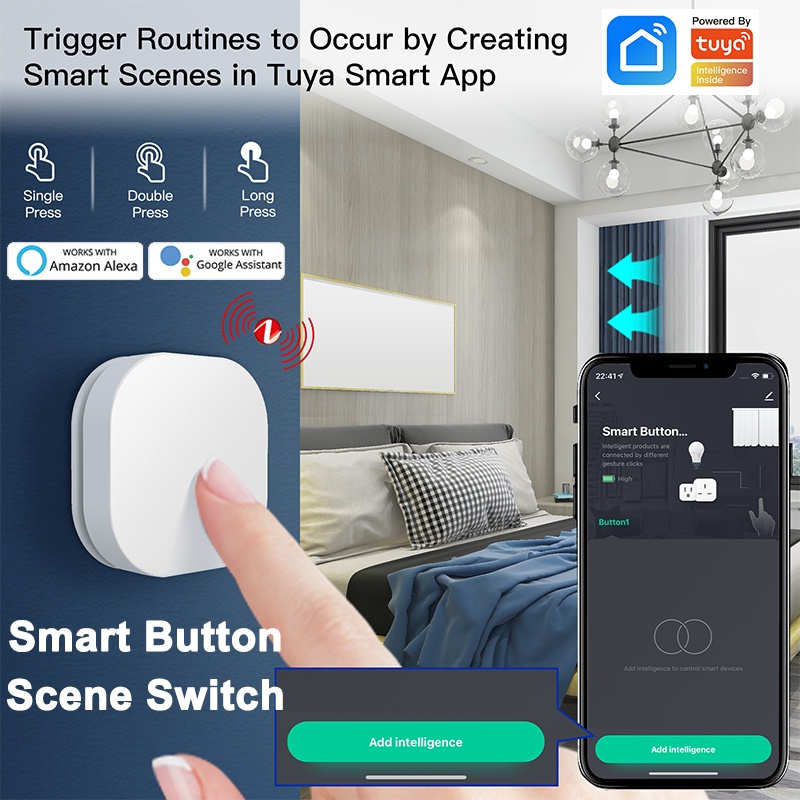 Waterproof IP55 Tuya ZigBee Smart Button Switch Wireless Remote ...