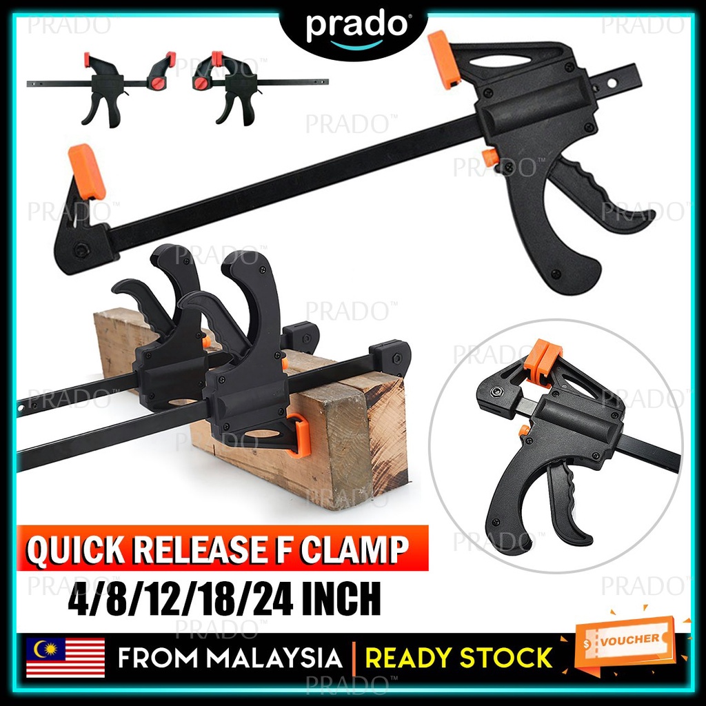 PRADO 4/8/12/18/24 Inch F Type Clamp F Clips F Clamp Quick Grip Clamp ...