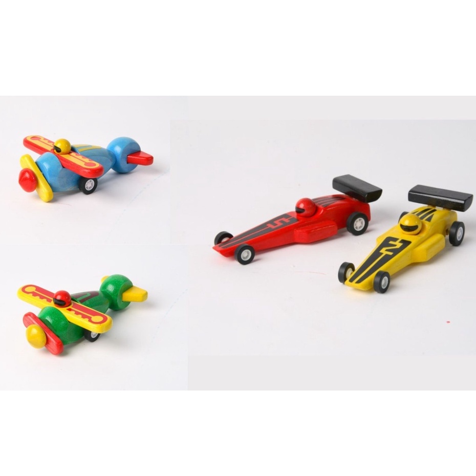 Voila Wooden Toys - Planes and Racers (2 Plane, 2 Racers) S111G ...