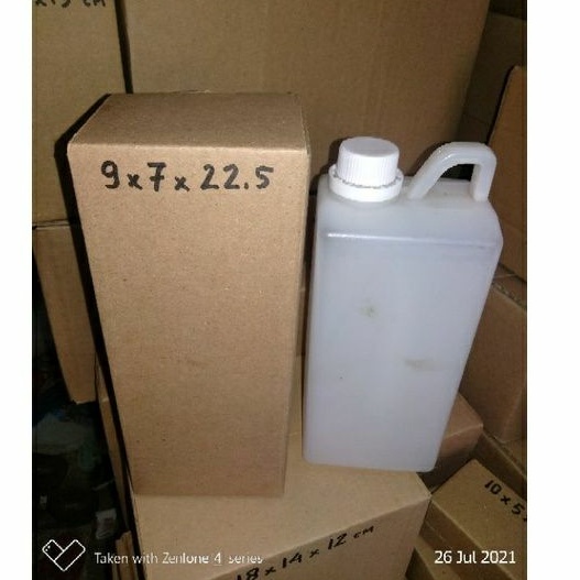 1 liter jerry can cardboard 9x7x22.5 cm, plain inside and out | Shopee ...