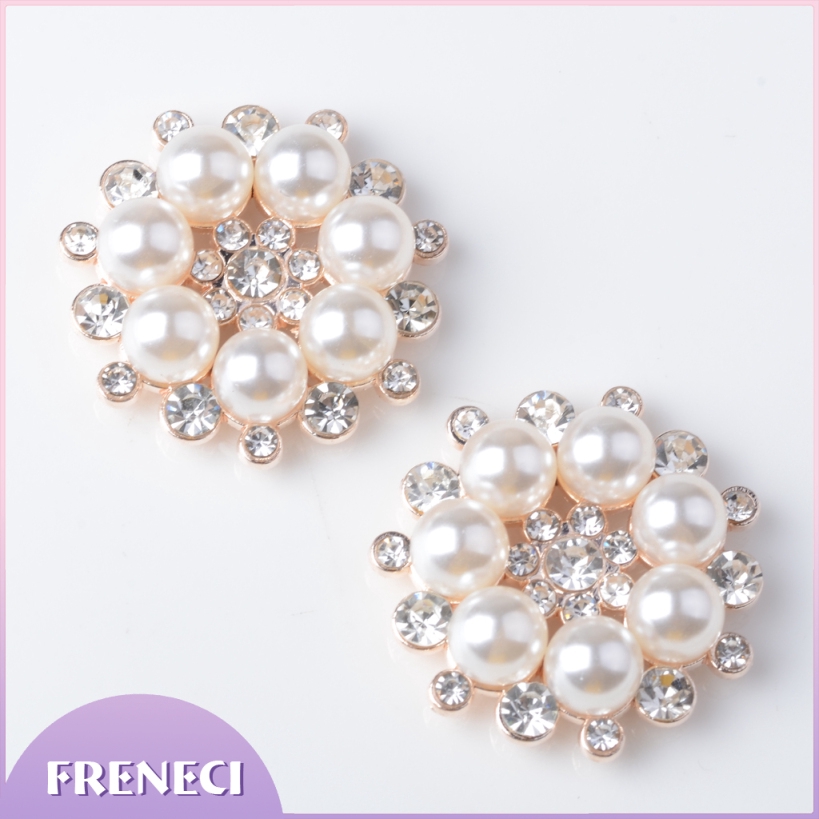 5pcs Flat Back Rhinestone Buttons Embellishments, Sewing Metal ...