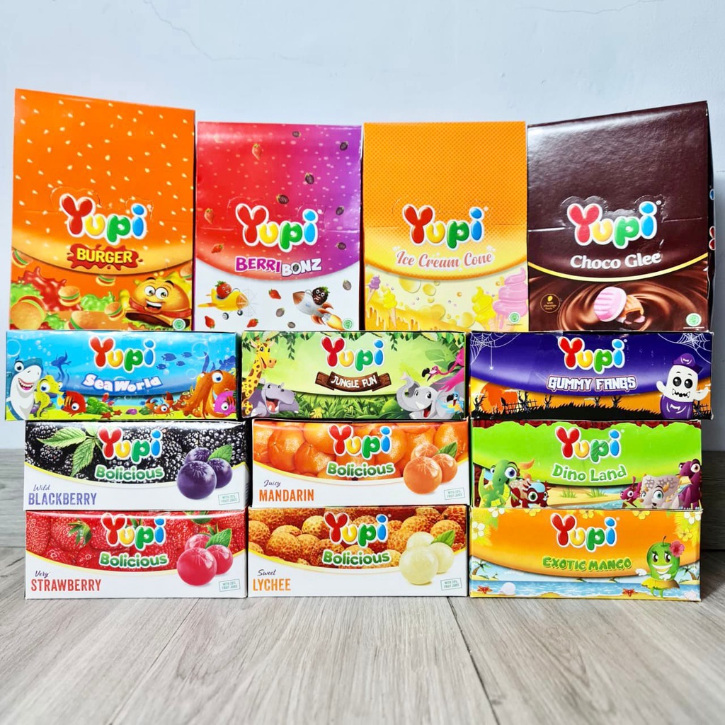 (JURAGAN) Yupi Candy All Flavor Variants Contains 24 Pcs Per Box Baby ...
