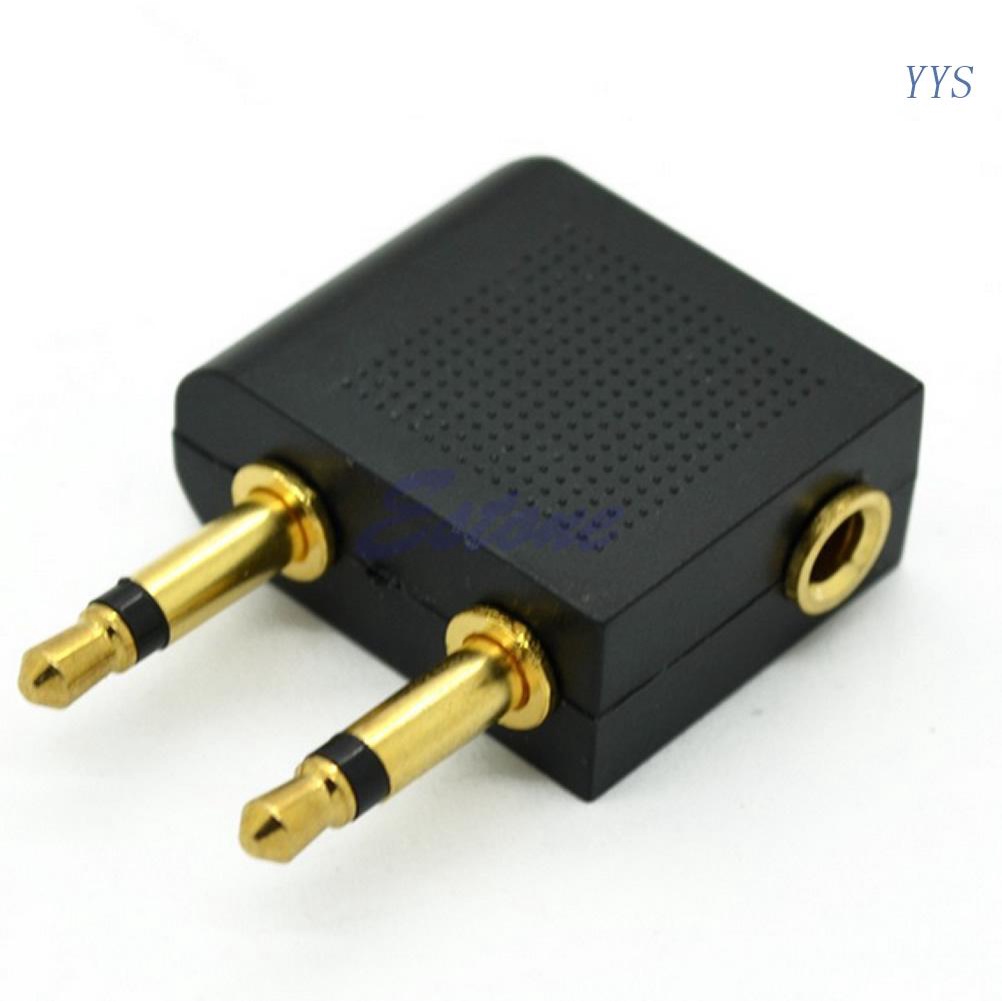 YYQ Gold Plated Airplane Flight Headphone Adapters 3.5mm Airline Plane ...