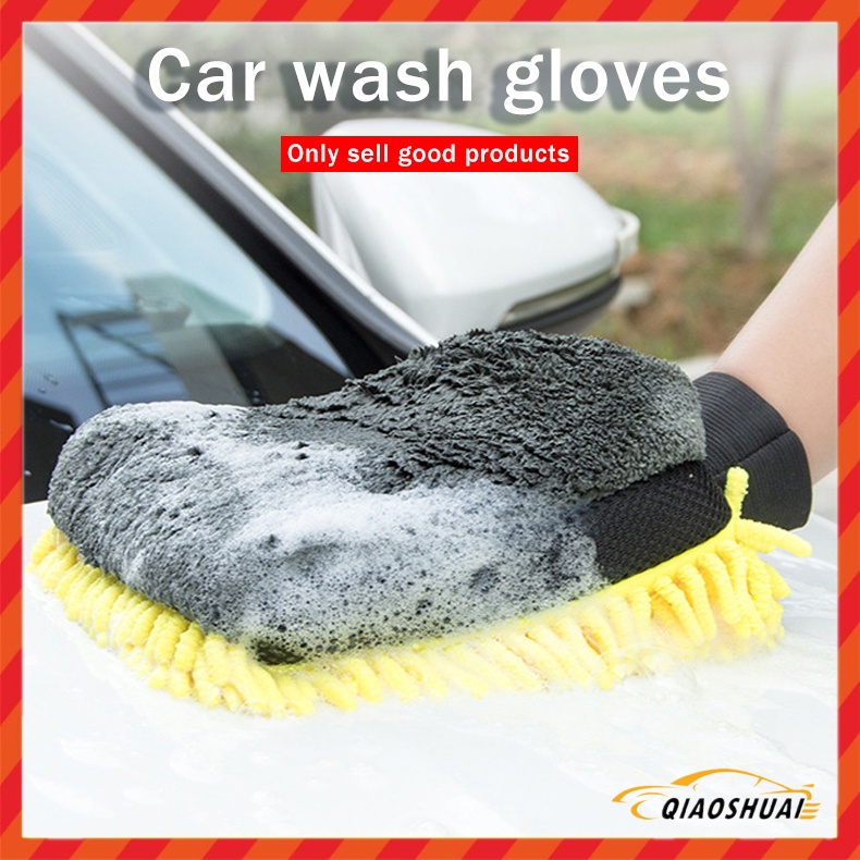 Waterproof Car Wash Microfiber Chenille Gloves Thick Car Cleaning Mitt ...