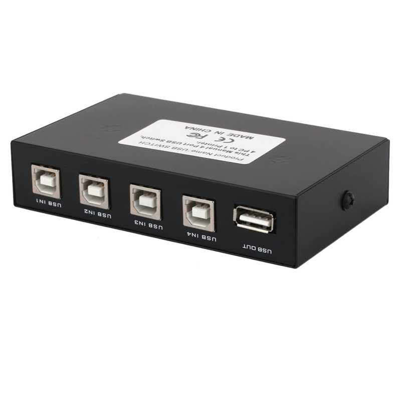 1 to 4 Port Printer Splitter (For 4 Computers) | Shopee Singapore