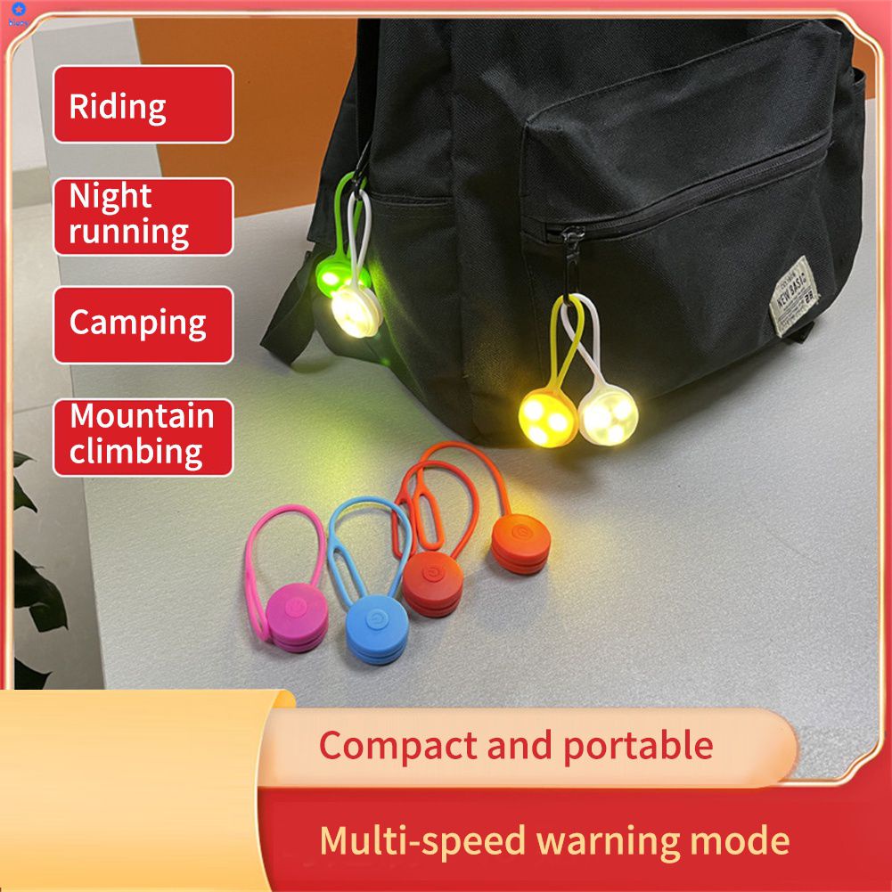 Outdoor Backpack Light Bicycle Tail Light LED Creative Silicone Cycling ...