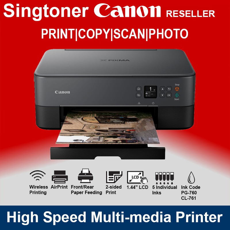 [Local Warranty] Canon PIXMA TS5370 TS5370A Wireless All-In-One Colour ...