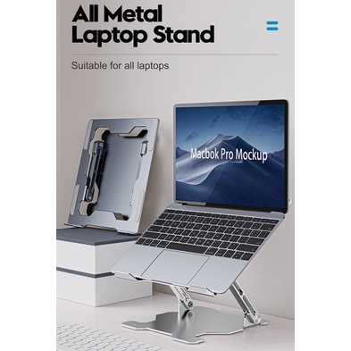 Laptop Stand Riser Adjustable Aluminum Laptop Stand Ergonomic Multi ...