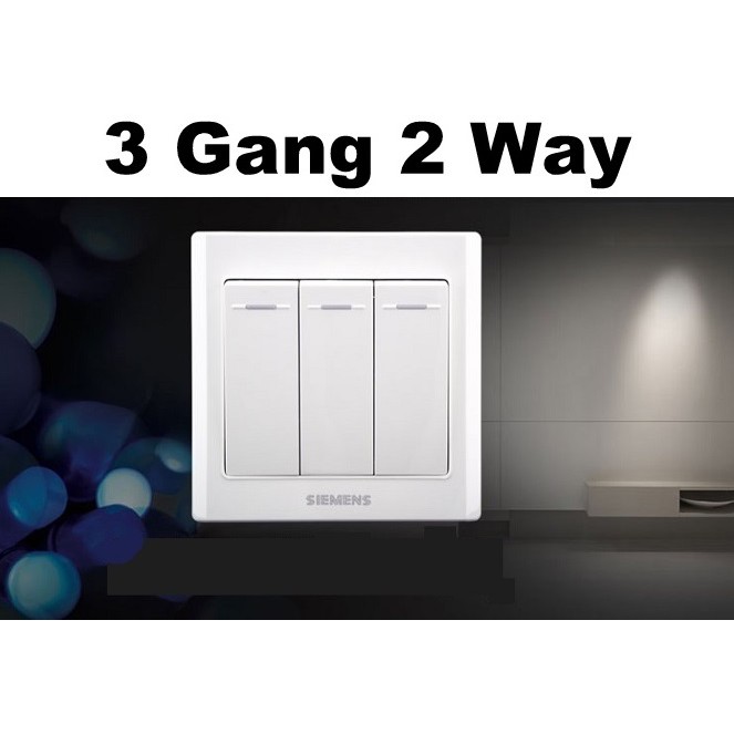 Clearance !! Dejob Wall 3 Gang 2 Way Socket Three Gang Two Way Switch ...
