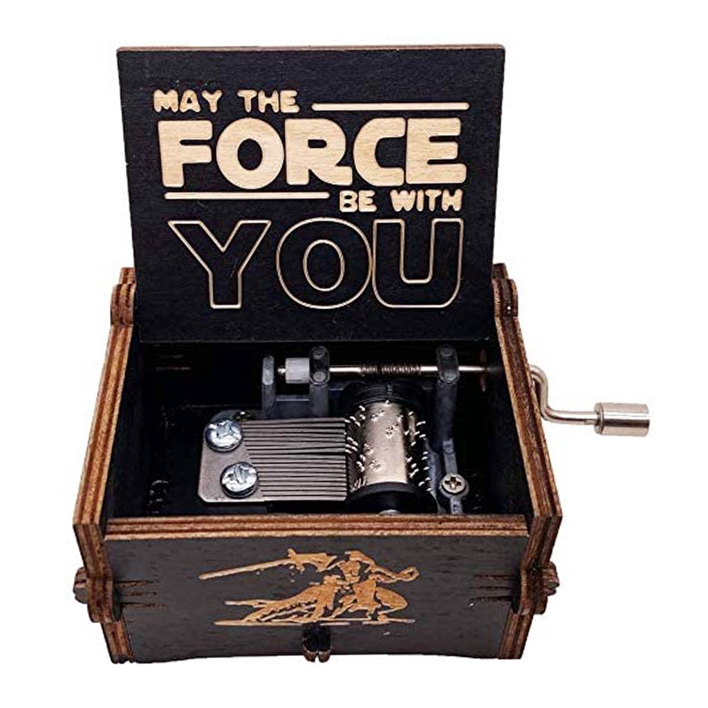 Wooden Music Box Retro Hand Crank Engraved Musical Box for Souvenirs ...