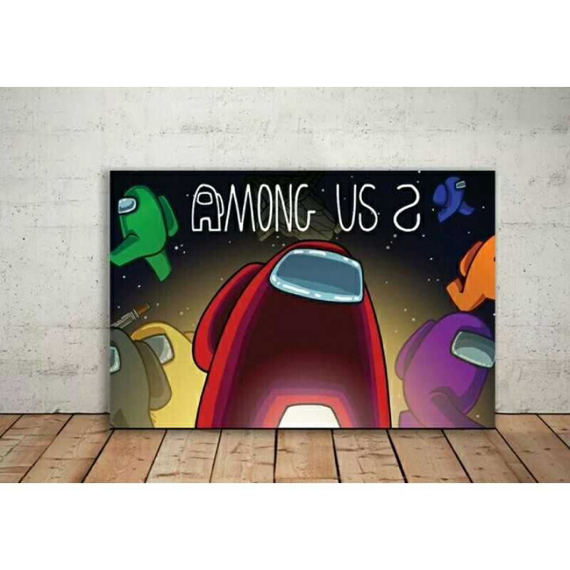 HIASAN DINDING Amongus Wall Poster/ Among Us Home Wall Decoration/Wall ...