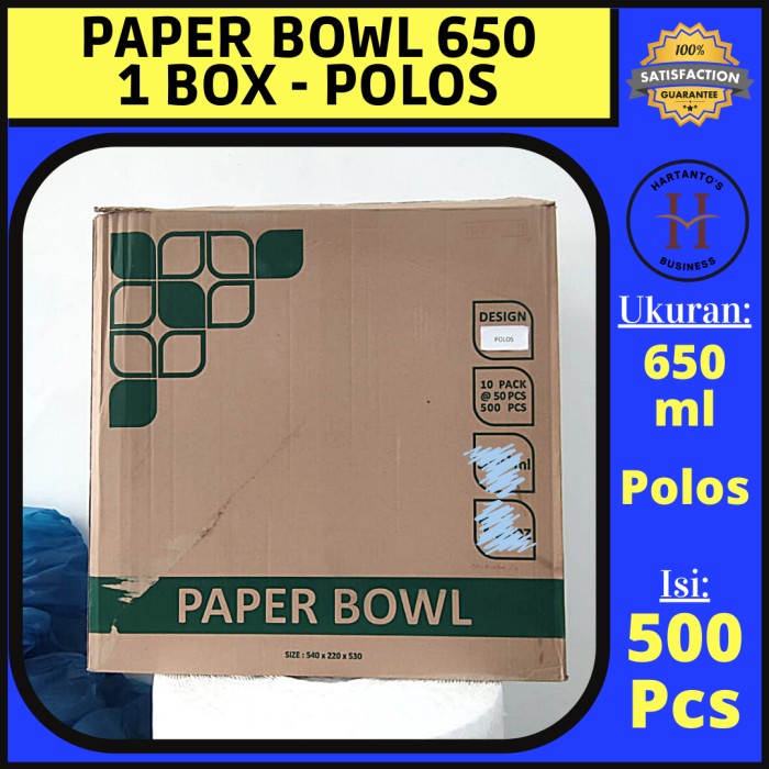 Paper Bowl 650 Plain (1 Box) | Shopee Singapore