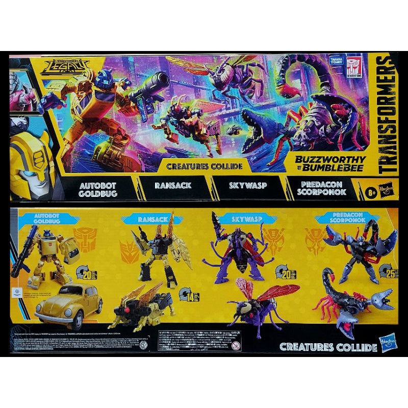 Hasbro Transformers Legacy Buzzworthy Bumblebee Creatures Collide 4 ...