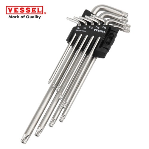 VESSEL No.8509TXH 9pc T8-T40 Torx Allen Key Set with Hole Tamper Proof ...