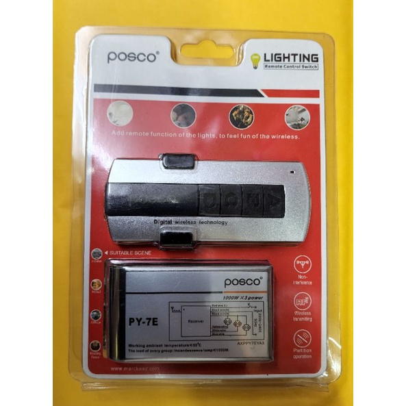 Posco 3 Way Lighting Remote Control Switch | Shopee Singapore