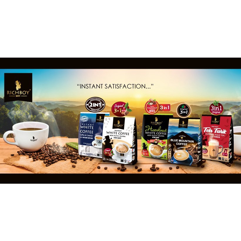 [Bundle of 2] Richboy 3in1 Blue Mountain Instant Coffee 15 Sachets X ...