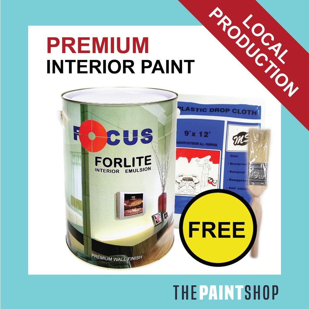[FREE PAINT SET] FOCUS PAINT Interior Paint (Low Odour, Washable ...
