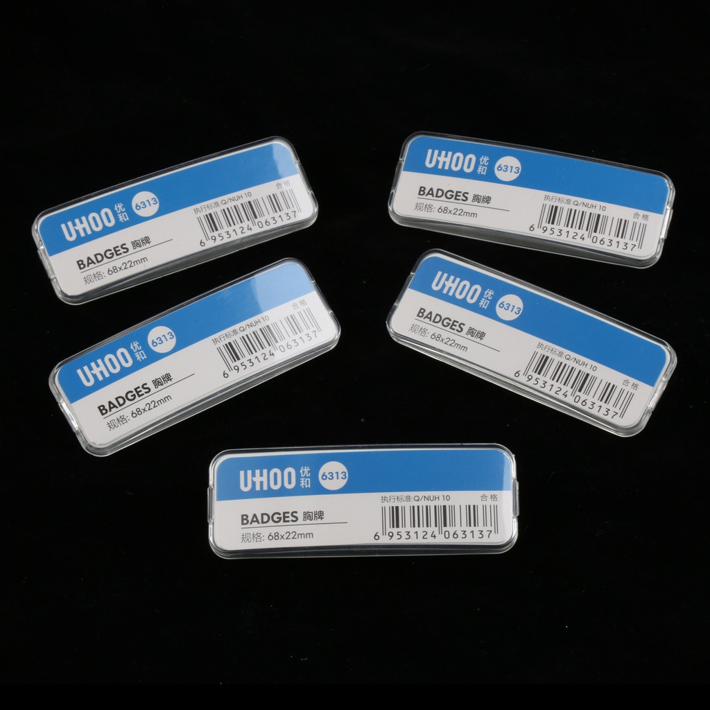 In Stock5 Pieces Employee Personized Name Tags ID Badges | Shopee Singapore