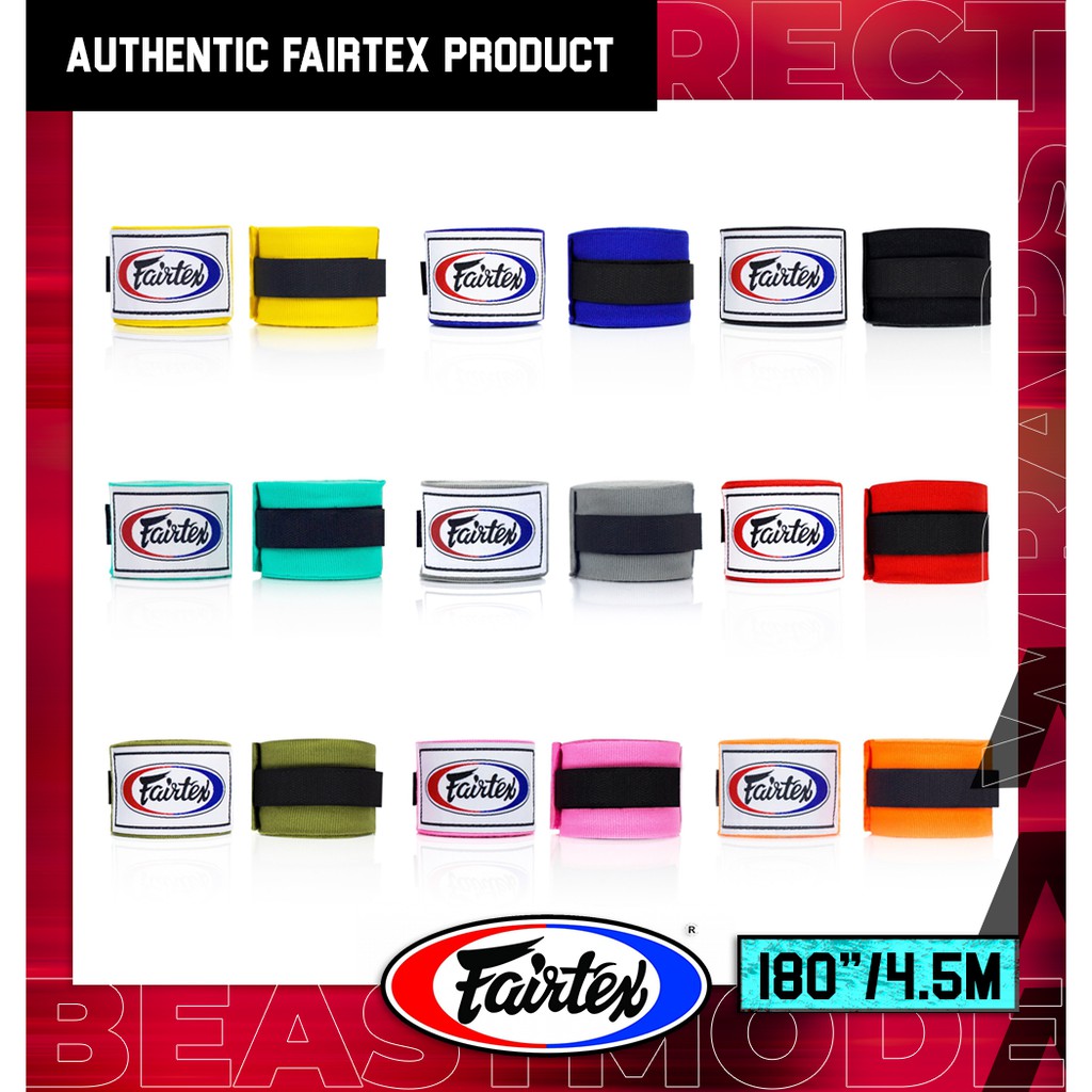 Fairtex Hand Wraps (4.5m/180 inches) Boxing Muay Thai MMA | Shopee ...