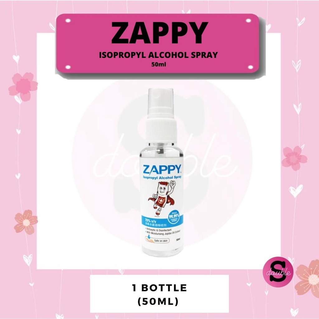 Zappy Isopropyl Alcohol Spray 50ml | Shopee Singapore