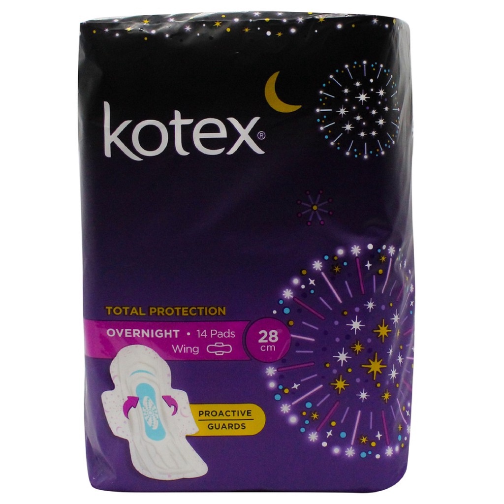 Kotex Soft & Smooth Overnight Heavy Flow Night Wing 28cm (14's ...