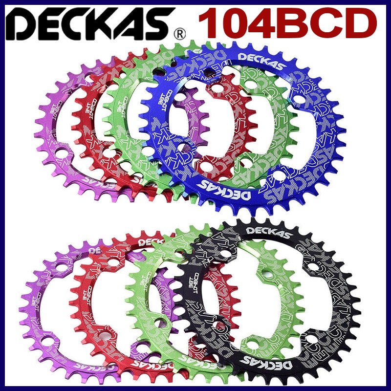Deckas 104BCD Oval Chainring 32T 34T 36T 38T Narrow Wide Chainring MTB Mountain Bicycle Crankset ...