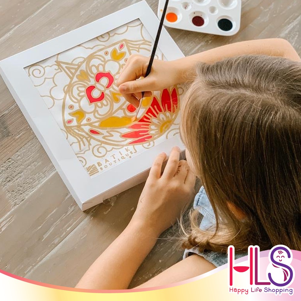 Hls Batik Painting Kit Fun Kids DIY (21cm x 21cm) Children's Toys Batik ...