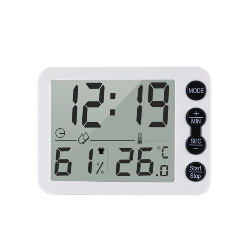 PCF* Digital Wall Clock Suction Cup Waterproof Kitchen Bathroom ...