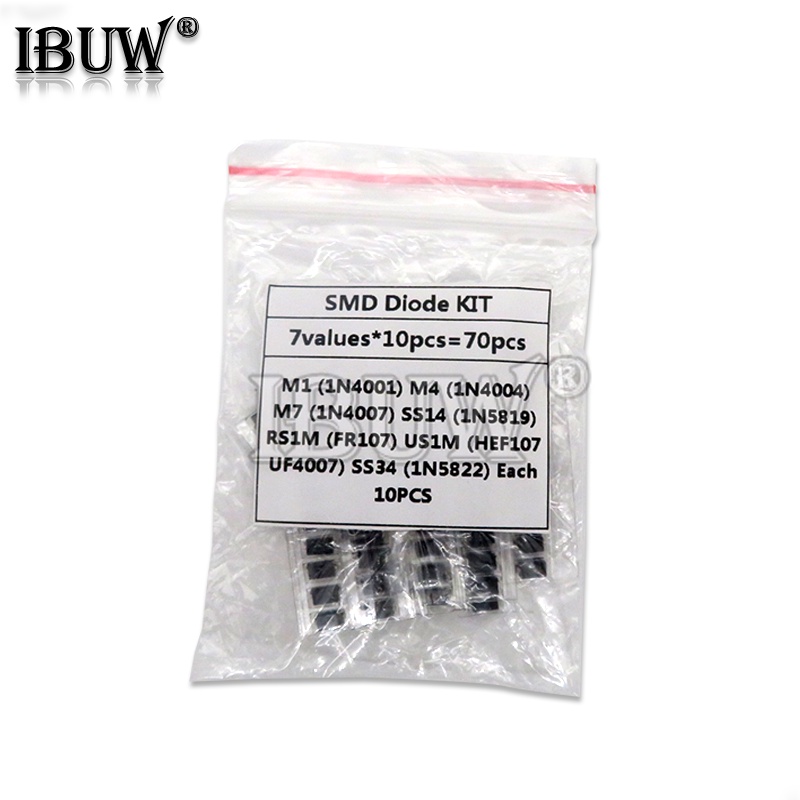 7 kinds*10PCS=70PCS/lot SMD diode package / M1 (1N4001) / M4 (1N4004 ...