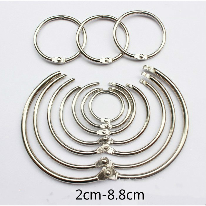 Full size 2-8.8cm Round Stainless Steel Open Ring, flashcard Making ...