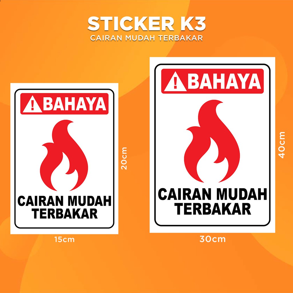 Burnt Liquid K3 Sticker / HSE Flammable Liquid Hazard Sticker (Sharp ...