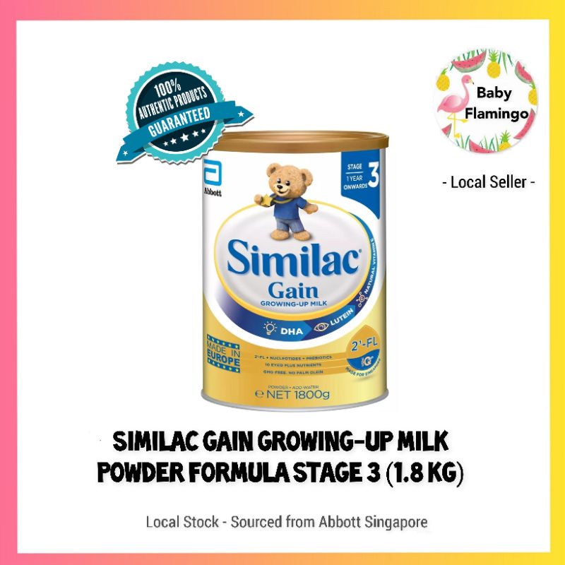 Similac Gain Growing-Up Milk Powder Formula Stage 3 - 1.8kg (Local ...