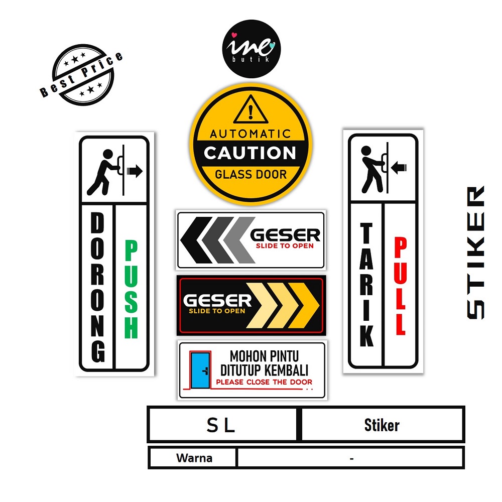 Door STICKERS | Sticker PLEASE THE DOOR CLOSE BACK | Sliding DOOR ...