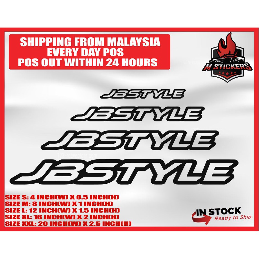 [M STICKERS] JB STYLE CAR STICKER KERETA | Shopee Singapore