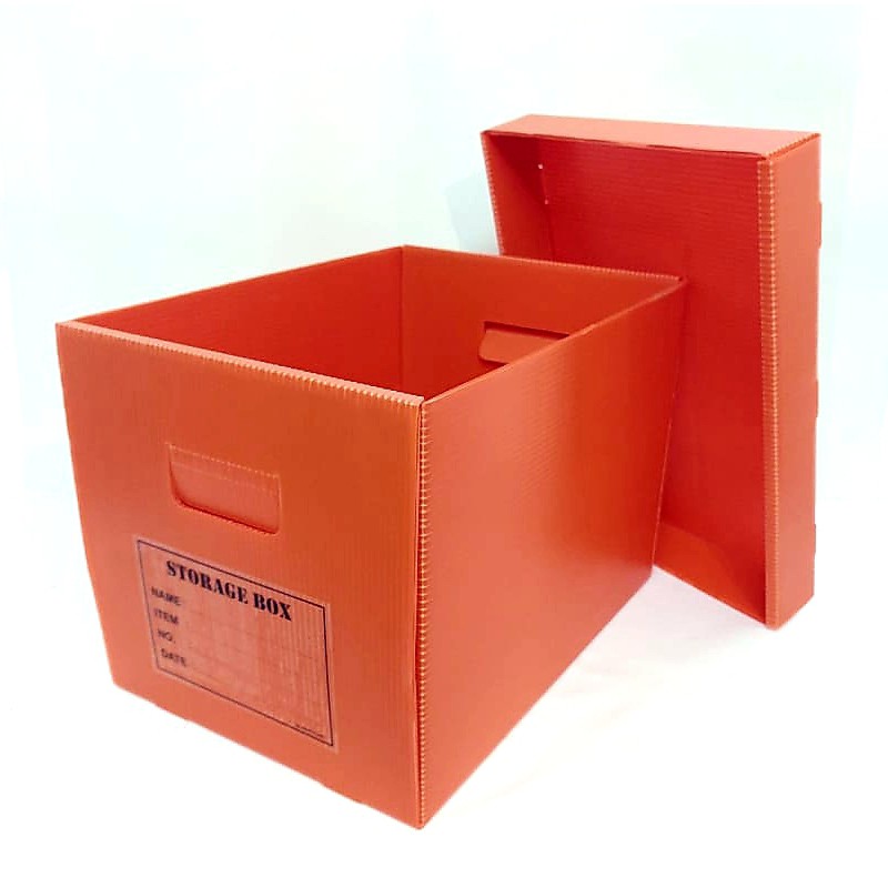 Plastic Cardboard / Archive & Document Box outer size 35x25x25,5 cm ...