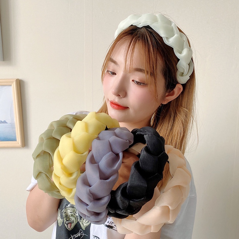 Korean Temperament Wide Edge Sweet Hairdressing Hoop Hair Binding Sen ...