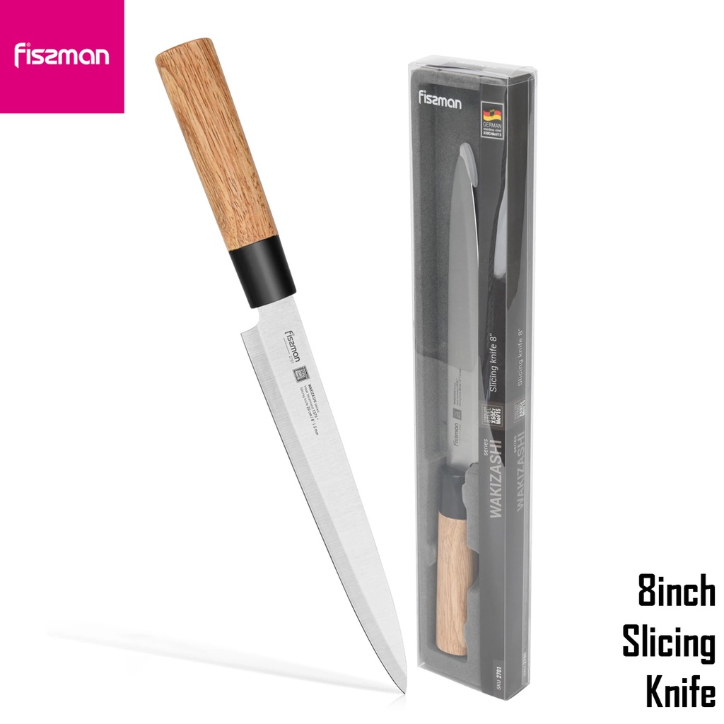 Fissman 8" Slicing Knife, German Stainless Steel, WAKIZASHI Series ...