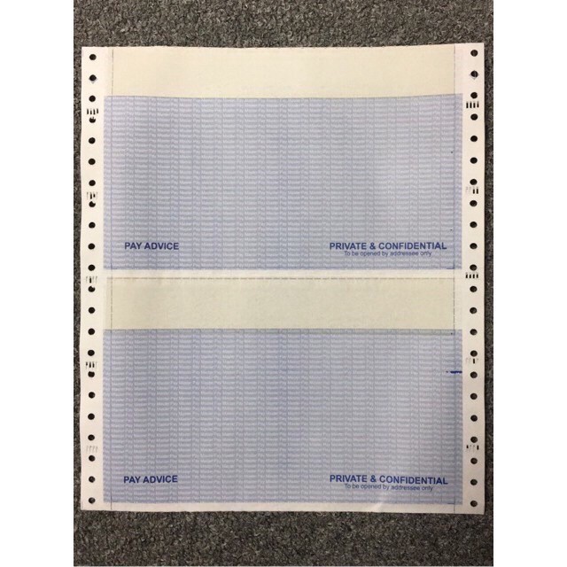 Computer Form NCR 9.5 X 11'' 3PLY 2UP Payslip (500 FANS /BOX) | Shopee ...