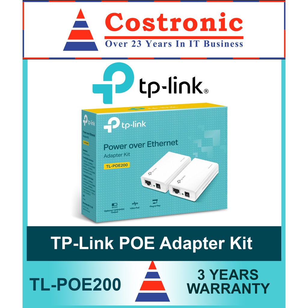 TP-LINK TL-POE200 POWER OVER ETHERNET ADAPTOR KIT | Shopee Singapore