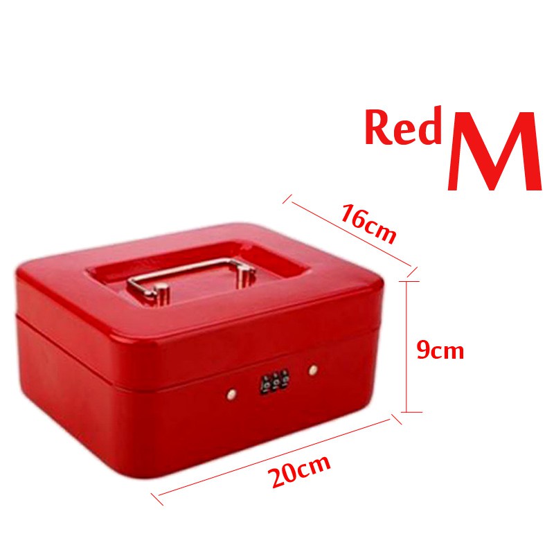 Portable Petty Cash Money Key Box Safe Digit Password Combination Lock ...