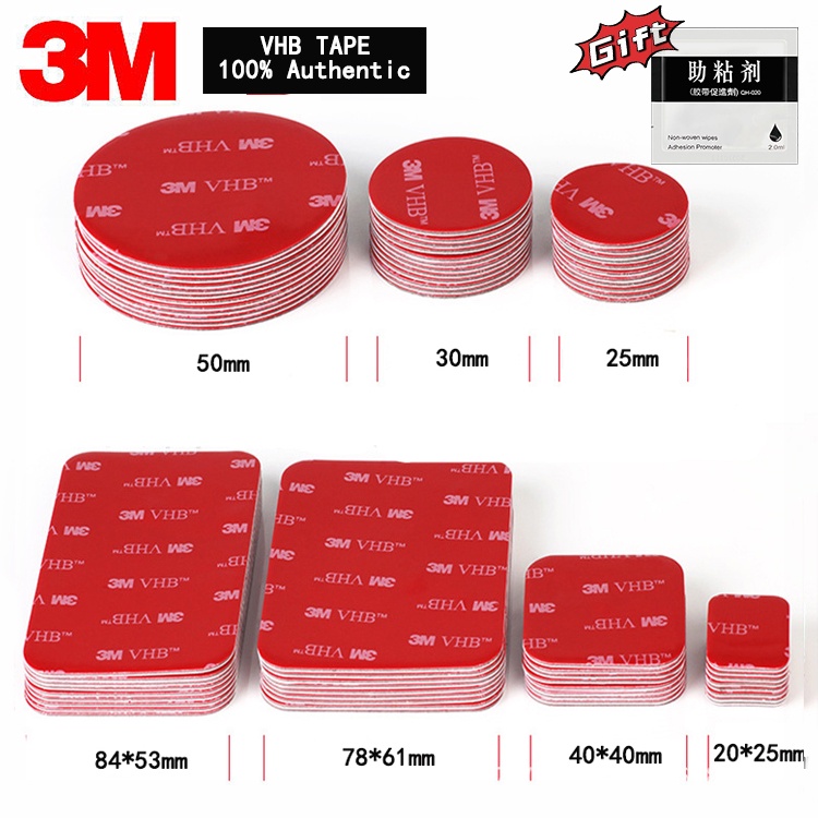 3M Strong Adhesive Patch Transparent Acrylic Double-Sided Adhesive Tape ...