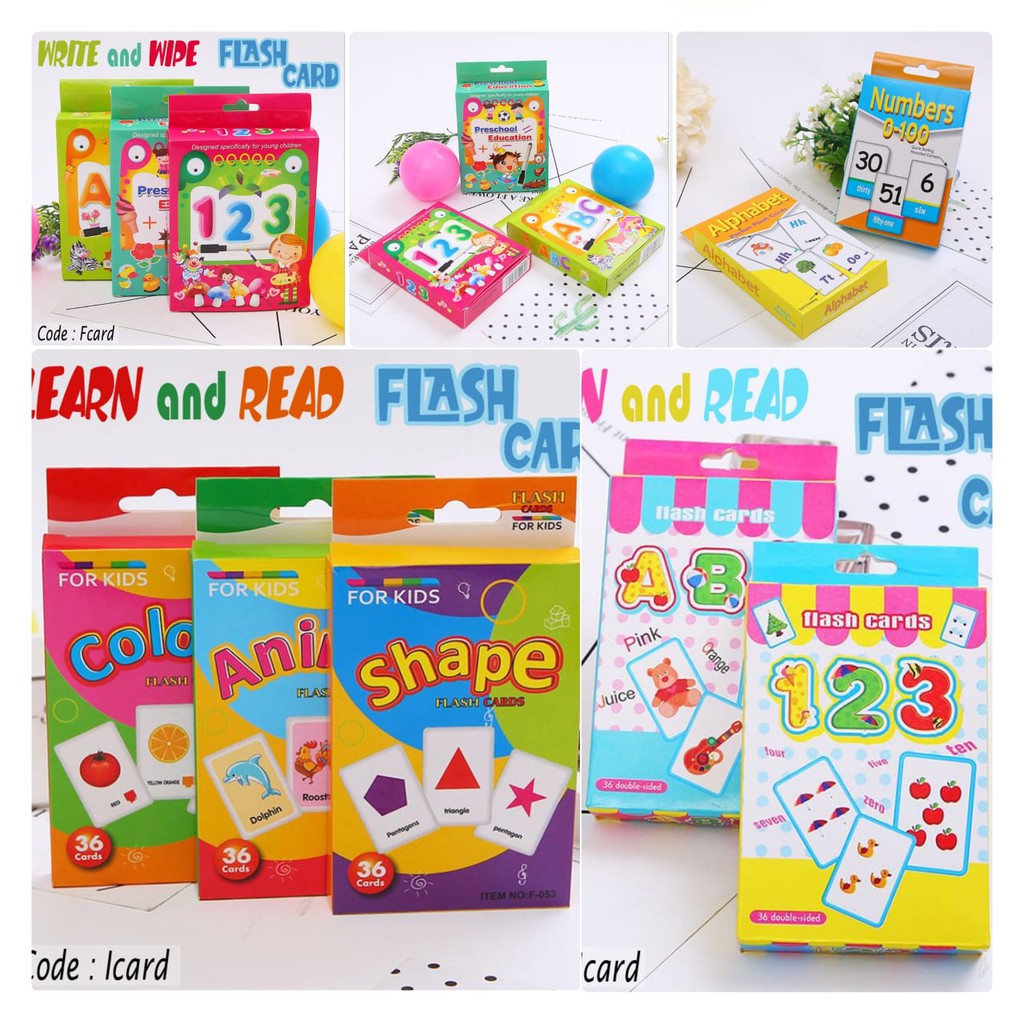 Flash Card Smart Card Learning Wipe and Clean Toddler Letters Numbers ...